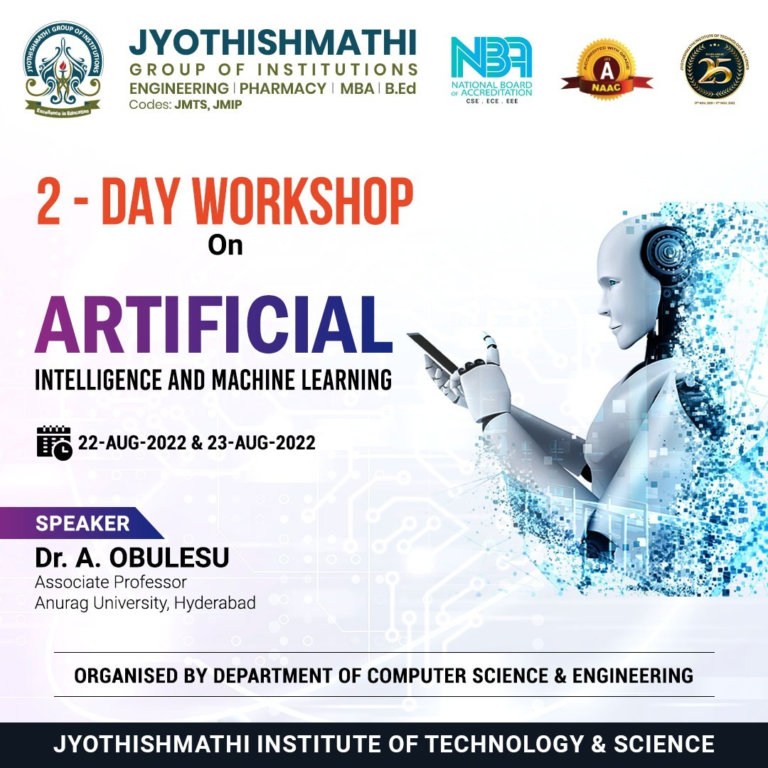 2 - Day Workshop on Artificial Intelligence & Machine Learning - Best ...