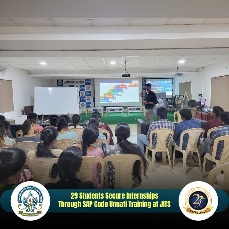 29 Students Secure Internships Through SAP Code Unnati Training at JITS ...